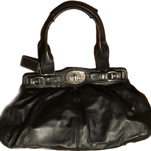 Coach | Bags | Coach Leather Garnet Pleated Turn Lock F3914 Shoulder ...